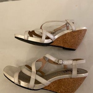 Indigo | Shoes | Indigo Ivory Leather Strap Or Wedge Sandals New | Poshmark